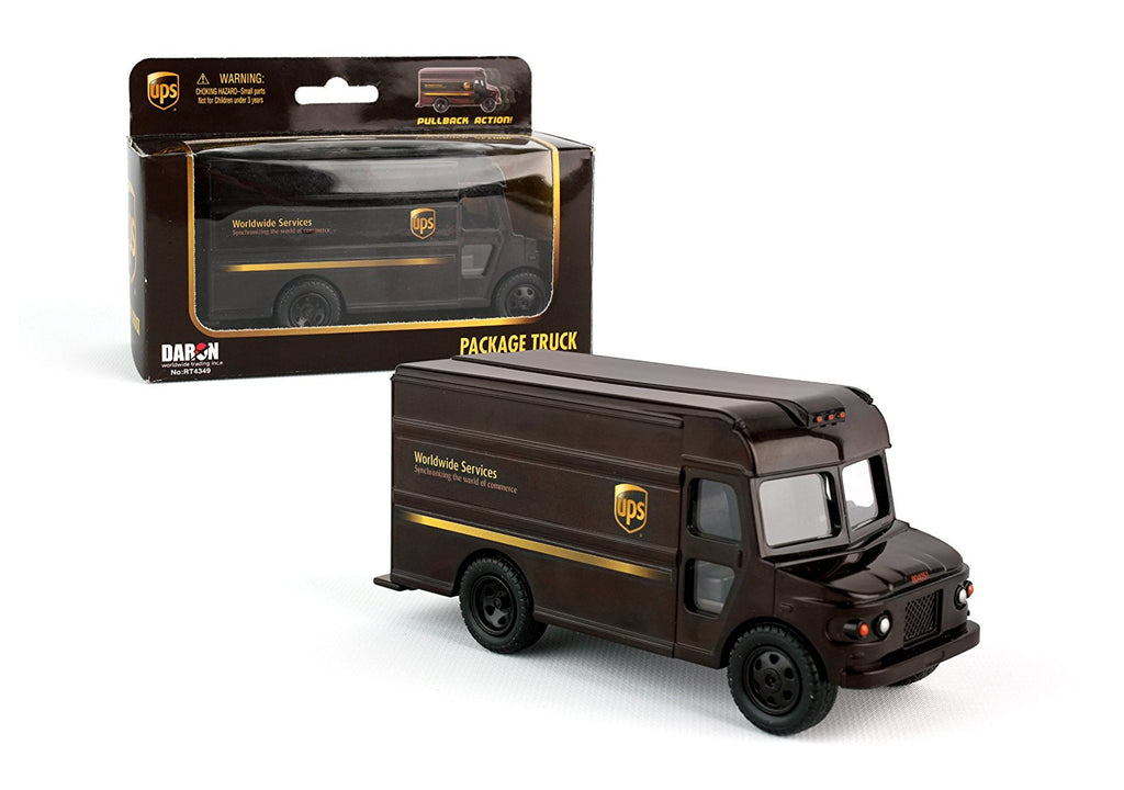 UPS Pullback Package Truck Die Cast Model-Freedomdaysales.com