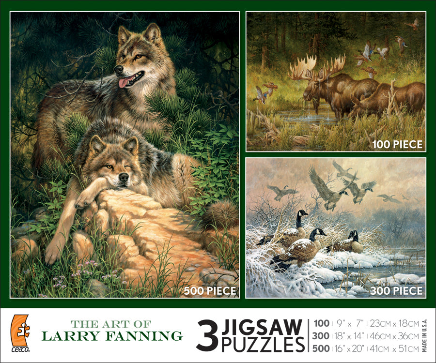 The Art of Larry Fanning Jigsaw Puzzles, 3 in 1 | Freedom Day Sales