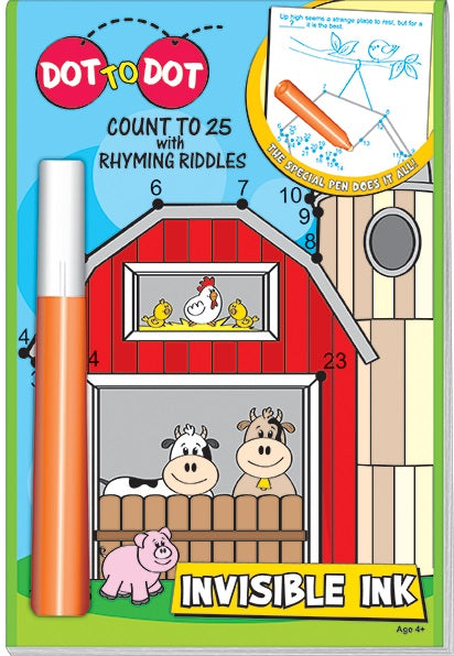 Count to 25 with Rhyming Riddles Farm Invisible Ink Book ...