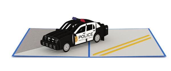 Lovepop Police Car Pop Up Greeting Card-Freedomdaysales.com