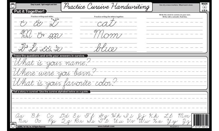 Cursive Writing Placemat/Freedom Day Sales | Freedom Day Sales
